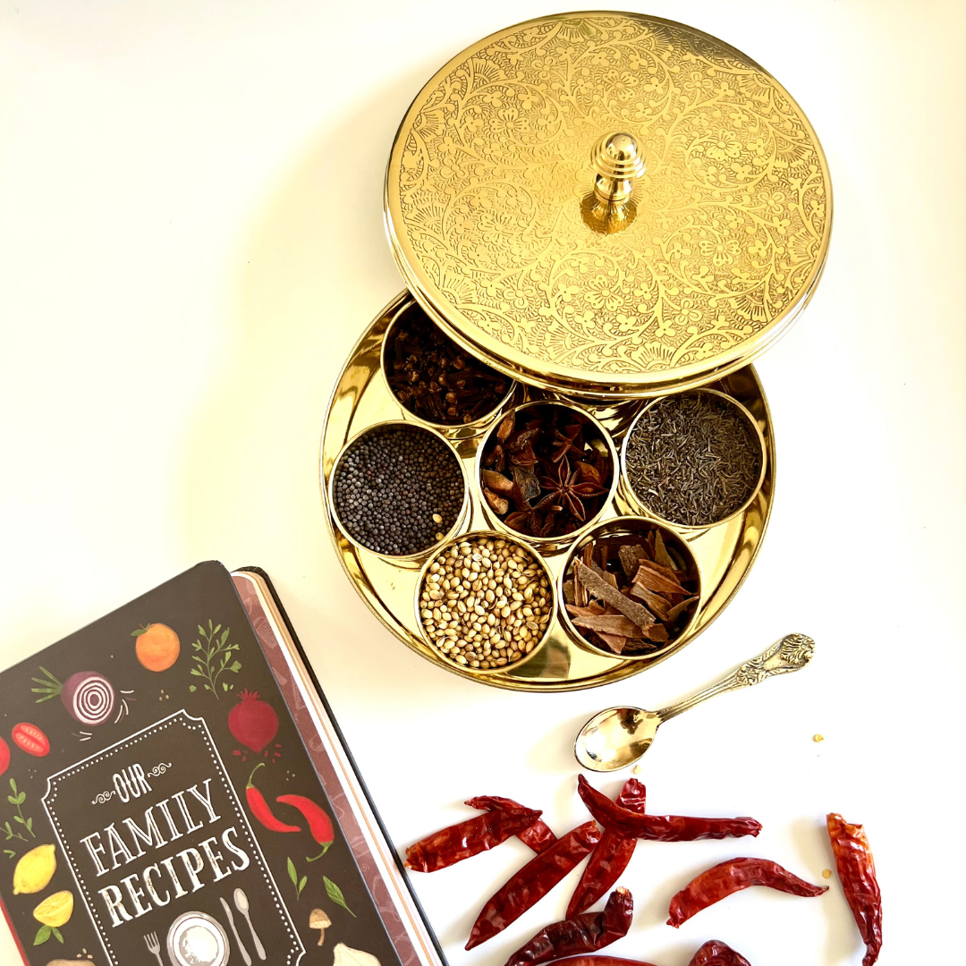 Brass Masala box- 7" – House Of ILA